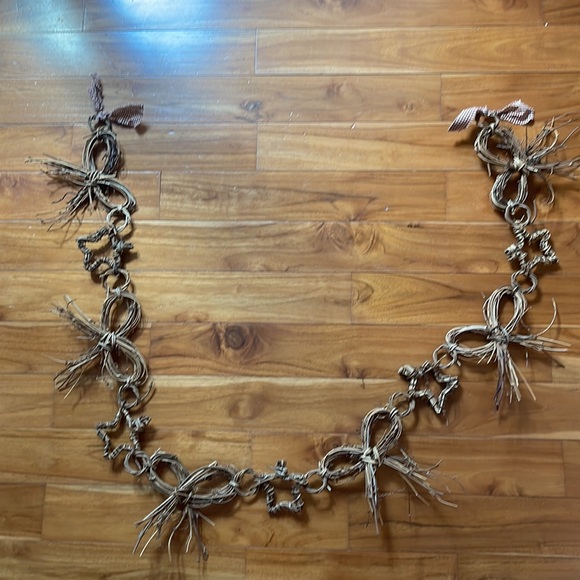 Vintage | Accents | Grapevine Swag Farmhouse Garland Twig Stars And ...